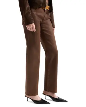 7 For All Mankind Calie Mid Rise Straight Jeans