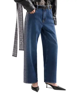 7 For All Mankind Stovepipe High Rise Ankle Straight Jeans
