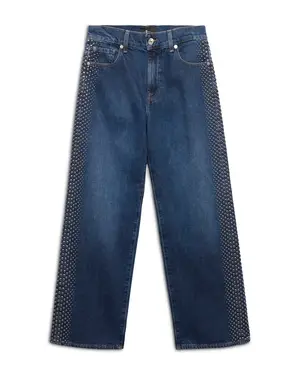 7 For All Mankind Stovepipe High Rise Ankle Straight Jeans