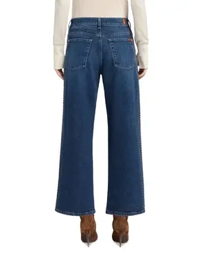 7 For All Mankind Stovepipe High Rise Ankle Straight Jeans