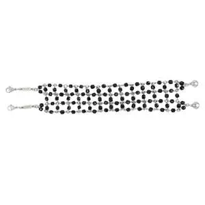 MHART Black Tourmaline Link Lattice Bracelet