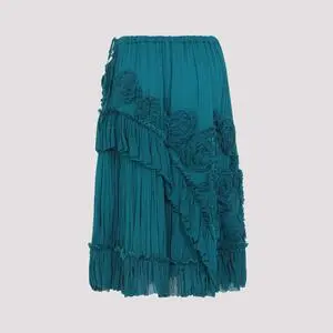 Dries Van Noten Sammy Bis Midi Skirt - Gray