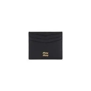 Miu Miu Calf Leather Card Case - Black