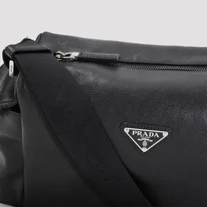 Prada Leather Bandoliera Bag - Black