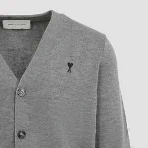 AMI Paris Adc Cardigan - Gray