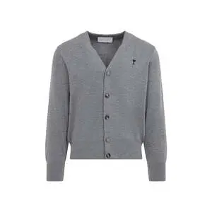 AMI Paris Adc Cardigan - Gray