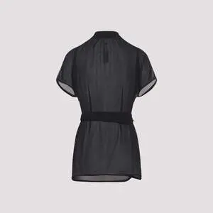 Rick Owens Wrap Ss Top - Black