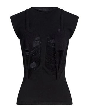 Rick Owens Sweater Size Virgin Wool, Alpaca Wool, Polyamide, Wool - Black