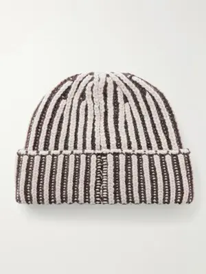 MFPEN Stage Ribbed Wool Beanie - Brown