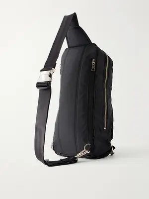 MASTER-PIECE CO Lightning Leather-trimmed Shell Sling Backpack
