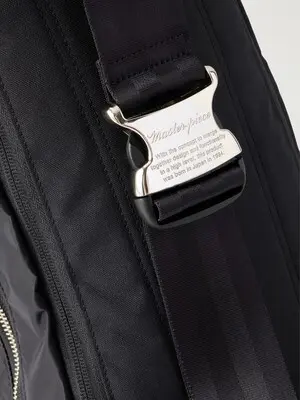 MASTER-PIECE CO Lightning Leather-trimmed Shell Sling Backpack