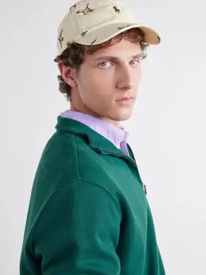 Polo Ralph Lauren Leather-trimmed Embroidered Cotton-corduroy Cap - Neutrals