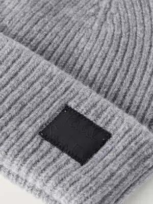 Paul Smith Logo-appliquéd Ribbed Cashmere And Merino Wool-blend Beanie