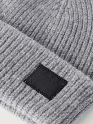 Paul Smith Logo-appliquéd Ribbed Cashmere And Merino Wool-blend Beanie