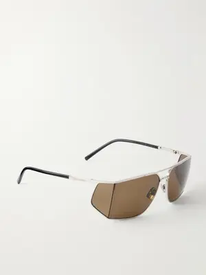 Saint Laurent Sl 750 Aviator-style -tone Sunglasses - Silver