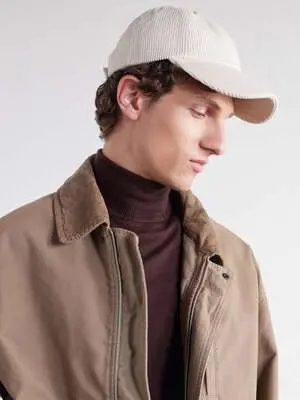 Nn07 Dad 50004 Organic Cotton-corduroy Cap - Ecru