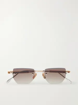 SATO Terebellum Ii Titanium Square-frame Sunglasses - Gold