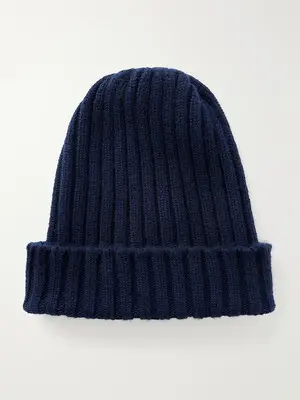 Thom Sweeney Ribbed Cashmere Beanie