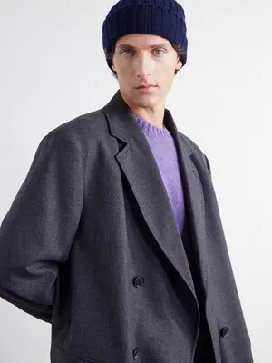 Thom Sweeney Ribbed Cashmere Beanie