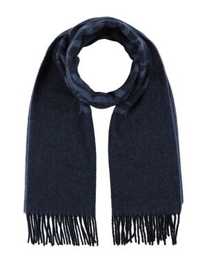 Emporio Armani Man Scarf Charcoal Size - Wool Navy