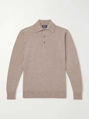 William Lockie Wool Polo Sweater - Neutrals