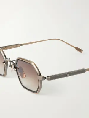 SATO Hadar-t Titanium Round-frame Sunglasses