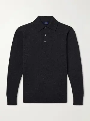 William Lockie Wool Polo Sweater - Gray
