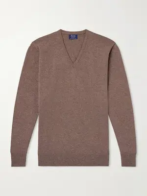 William Lockie V-neck Wool Sweater