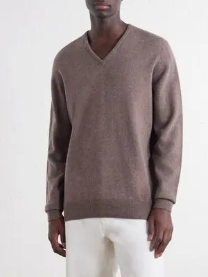 William Lockie V-neck Wool Sweater