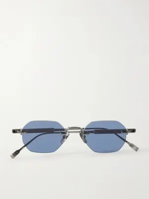 SATO Terebellum Ii Titanium Round-frame Sunglasses - Silver