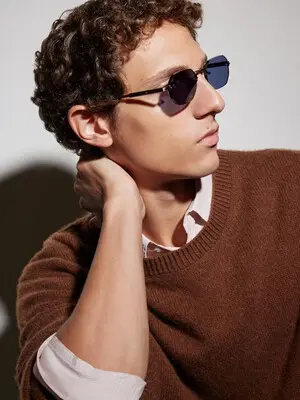 SATO Terebellum Ii Titanium Round-frame Sunglasses - Silver
