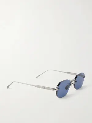 SATO Terebellum Ii Titanium Round-frame Sunglasses - Silver