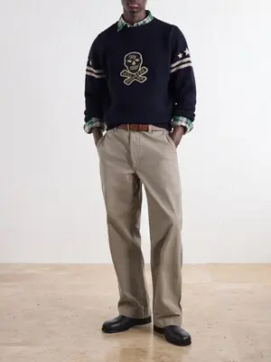 Ralph Lauren Appliquéd Wool Sweater