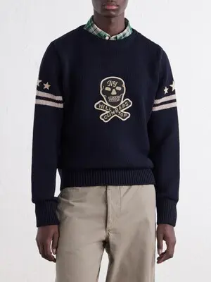 Ralph Lauren Appliquéd Wool Sweater