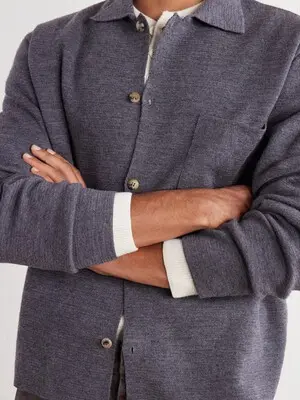 De Bonne Facture Milano Stitch Merino Wool Cardigan