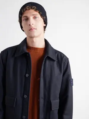 Stone Island Ghost Ribbed Cashmere Beanie
