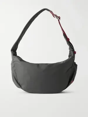 MASTER-PIECE CO Ark Leather-trimmed Shell Shoulder Bag - Gray