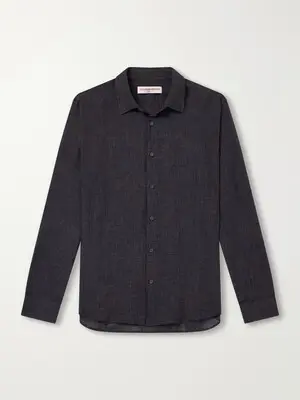 Orlebar Brown Giles Linen Shirt - Gray
