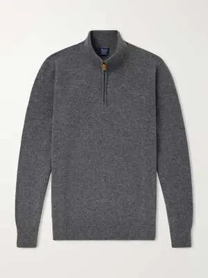 William Lockie Wool Half-zip Sweater - Gray