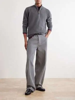 William Lockie Wool Half-zip Sweater