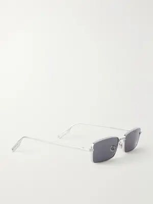 Dior Diorblacksuit S21u Square-frame -tone Metal Sunglasses - Silver