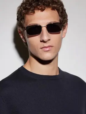 Dior Diorblacksuit S21u Square-frame -tone Metal Sunglasses - Silver