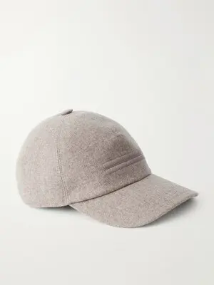 Zegna Zegna - Oasi Logo-Embellished Cashmere Baseball Cap - Men - Neutrals - S Neutrals