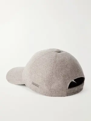 Zegna Oasi Logo-embellished Cashmere Baseball Cap - Neutrals