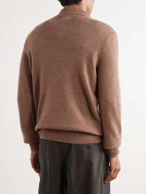 De Bonne Facture Merino Wool Polo Sweater