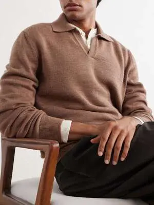 De Bonne Facture Merino Wool Polo Sweater