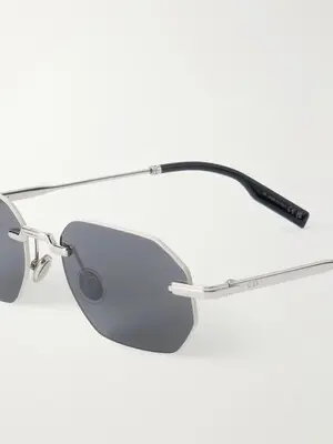Dior Diorblacksuit S19u Square-frame -tone Sunglasses - Silver