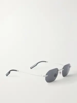 Dior Diorblacksuit S19u Square-frame -tone Sunglasses - Silver