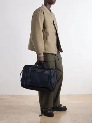 MASTER-PIECE CO Rise Leather And Canvas-trimmed Cordura® Mastertex Backpack - Black