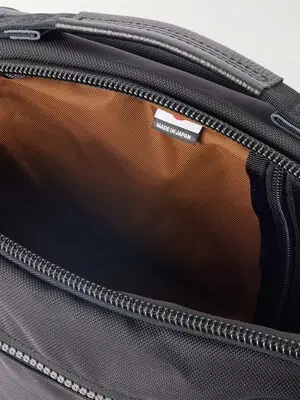 MASTER-PIECE CO Rise Leather And Canvas-trimmed Cordura® Mastertex Backpack - Black
